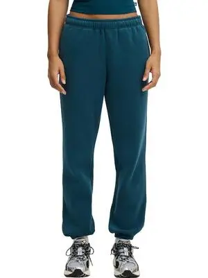 Cotton:on Active Plush Essential Gym Track Pants - Tidal Teal