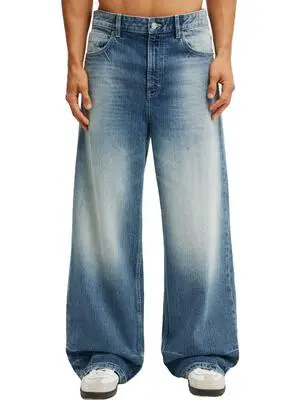 COTTON ON Super Baggy Rigid Denim Jeans - Movin Blue