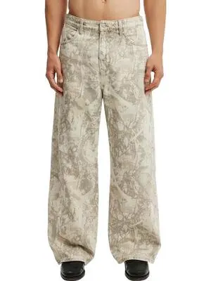 COTTON ON Super Baggy Jeans - Native Trail Camo