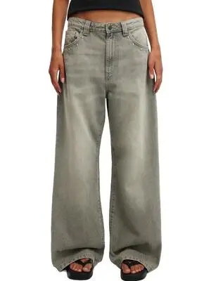 COTTON ON Low Super Baggy Jean - Studded Shady Grey