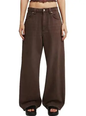 COTTON ON Low Super Baggy Jean Washed Mocha