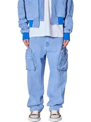 Mnml Ultra Baggy Cargo Jeans - Blue