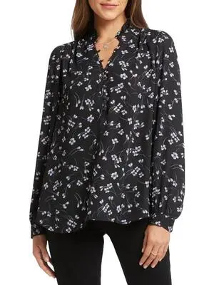 NYDJ Hannah Georgette Top Cascade Petals