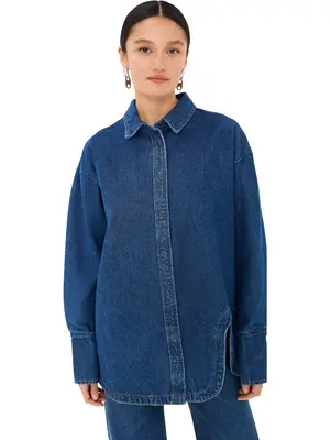 Lioness Off Duty Denim Shirt - Dark Denim