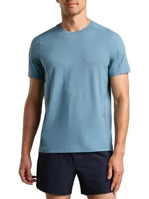 RHONE Rhone Invictus Perforated Performance T-Shirt Blue Stone