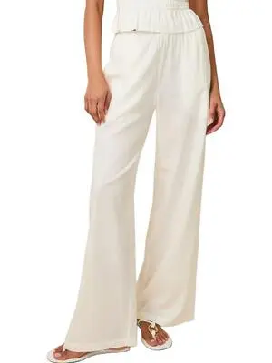 Solid & Striped Monaco Wide Leg Pants - Optic White