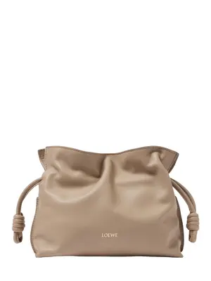 Loewe Flamenco Mini Leather Clutch - Beige