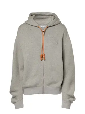 Loewe Flamenco Cotton And Cashmere Hoodie - Grey