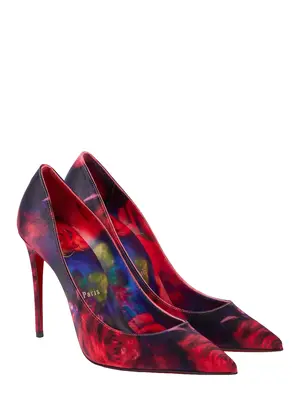 CHRISTIAN LOUBOUTIN Kate 100 Floral Pumps - Multicoloured
