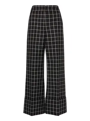 Valentino Garavani Mossi Virgin Wool Wide-leg Pants - Black