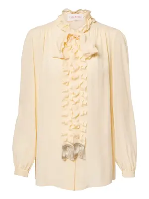 Valentino Garavani Crêpe De Chine Shirt - Beige
