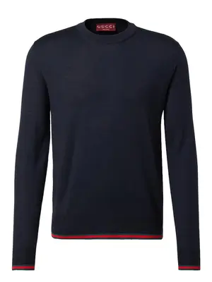 Gucci Web Wool Sweater - Blue