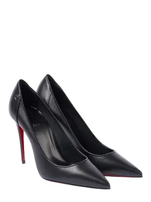 CHRISTIAN LOUBOUTIN Sporty Kate 100 Leather Pumps - Black