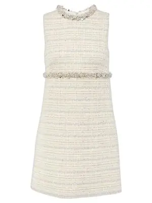 Valentino Garavani Embellished Tweed Mini Dress - Multicoloured