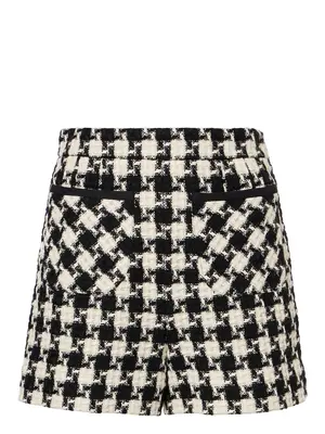 Valentino Garavani Mossi Tweed Shorts - White