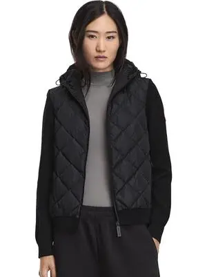 Canada Goose Hybridge Quilted Knit Hooded Jacket - Black