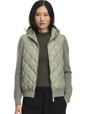 Canada Goose Hybridge Quilted Knit Hooded Jacket - Sagebrush