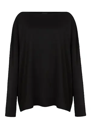 ALLSAINTS Rita Oversized-fit Cotton-blend Top - Black