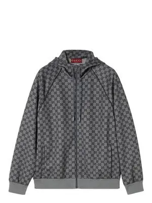 Gucci Gg Neoprene Zip Jacket - Grey
