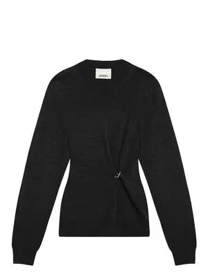 Isabel Marant Étoile Isabel Marant Cosima Draped Knit Sweater Black