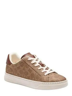 COACH High Line Signature Canvas Sneakers - Brown Khaki