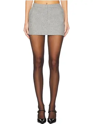 Line & Dot Damson Mini Skirt - Grey
