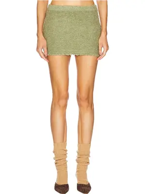GUIZIO Palmyra Knit Mini Skirt - Sage
