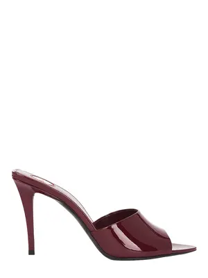 Saint Laurent Giqua Mule Sandal - Grenat