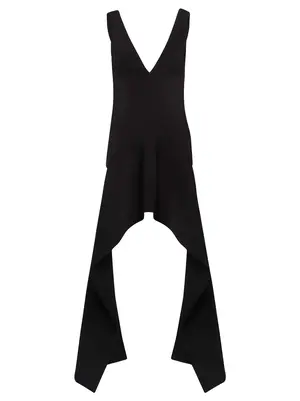 JW Anderson V-neck Draped Mini Dress - Black