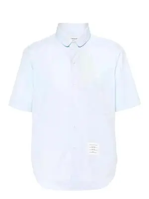 Thom Browne Short-sleeve Poplin Shirt - Blue