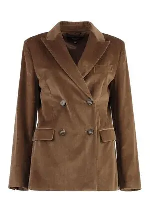 MAX MARA Weekend Max Mara Double-Breasted Velvet Blazer