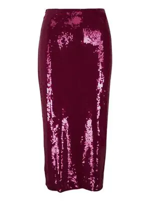 Veronica Beard Sequin-embellished Midi Skirt - Red