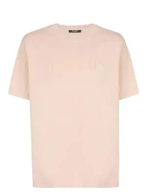 Balmain Vintage-logo-embroidered T-shirt - Neutrals