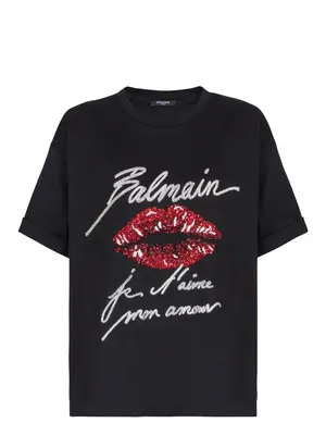 Balmain Kiss-print T-shirt - Black