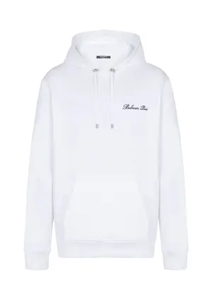 Balmain Embroidered-logo Hoodie - White