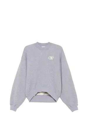 Off-White Logo-embroidered Sweatshirt - Grey