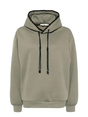 B+AB Contrast Trim Fleece Hoodie - Green