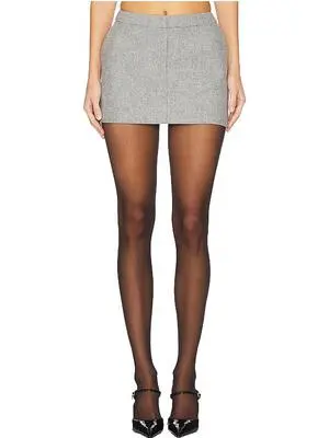 Line & Dot Damson Mini Skirt - Grey