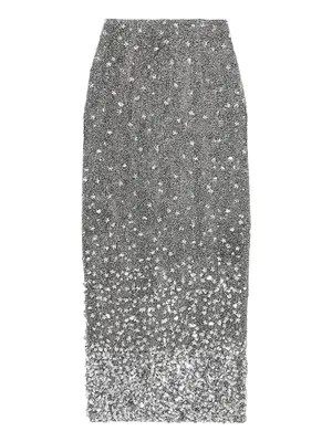 CLIO PEPPIATT Midas Embellished Maxi Skirt - Silver