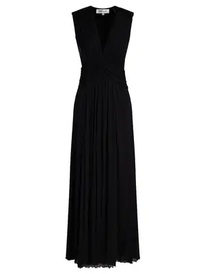 Diane Von Furstenberg Marika Ruched Maxi Dress - Black