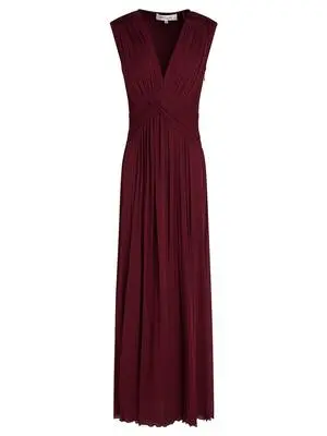 Diane Von Furstenberg Marika Ruched Maxi Dress - Burgundy