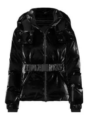 Perfect Moment Candice Belted Quilted Down Ski Jacket - Black