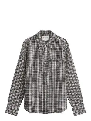 CORRIDOR Reverse Tweed Snow Check Shirt - Blue