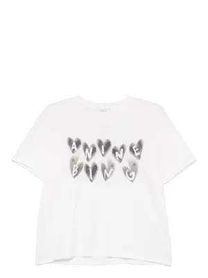 ANINE BING Cade Hearts T-shirt - White