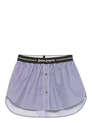 Palm Angels Striped Mini Skirt - Blue