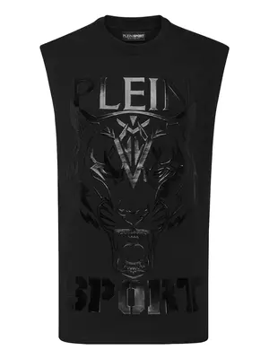 PLEIN SPORT Logo-print Tank Top - Black
