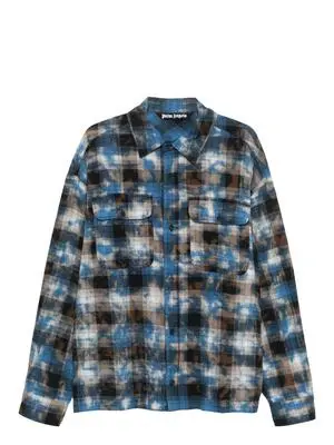 Palm Angels Check-pattern Shirt - Blue