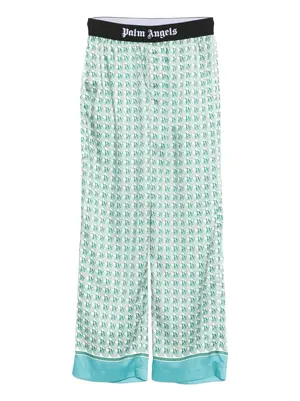 Palm Angels Monogram Trousers - Green