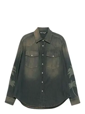 Palm Angels Palm-print Shirt - Brown
