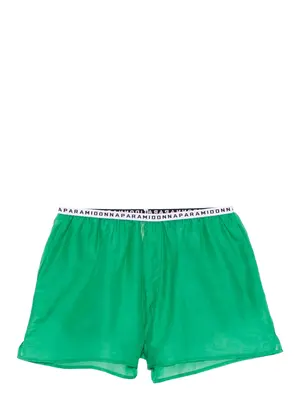 PARAMIDONNA Silk Beach Shorts - Green